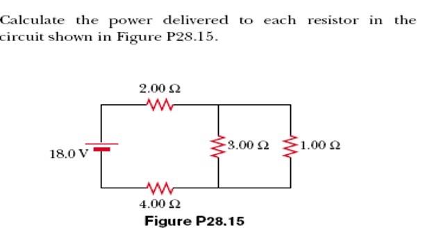 Solved Calculate the power delivered to each resistor in the | Chegg.com