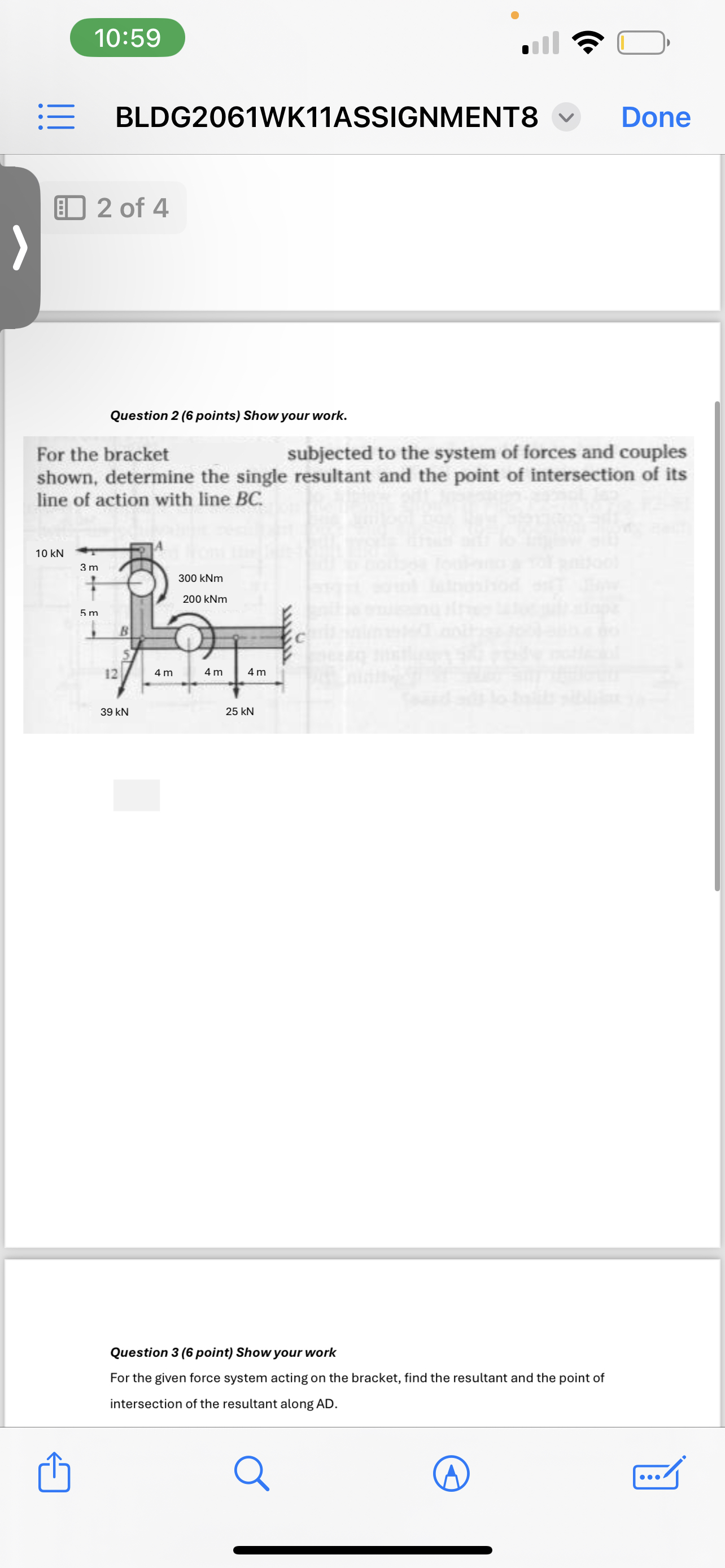 Solved :三BLDG2061WK11ASSIGNMENT8Done臨2 ﻿of 4Question 2 (6 | Chegg.com