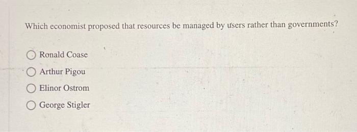 Solved An example of a common property resource is a lake | Chegg.com