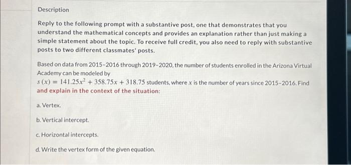 Solved Reply to the following prompt with a substantive | Chegg.com
