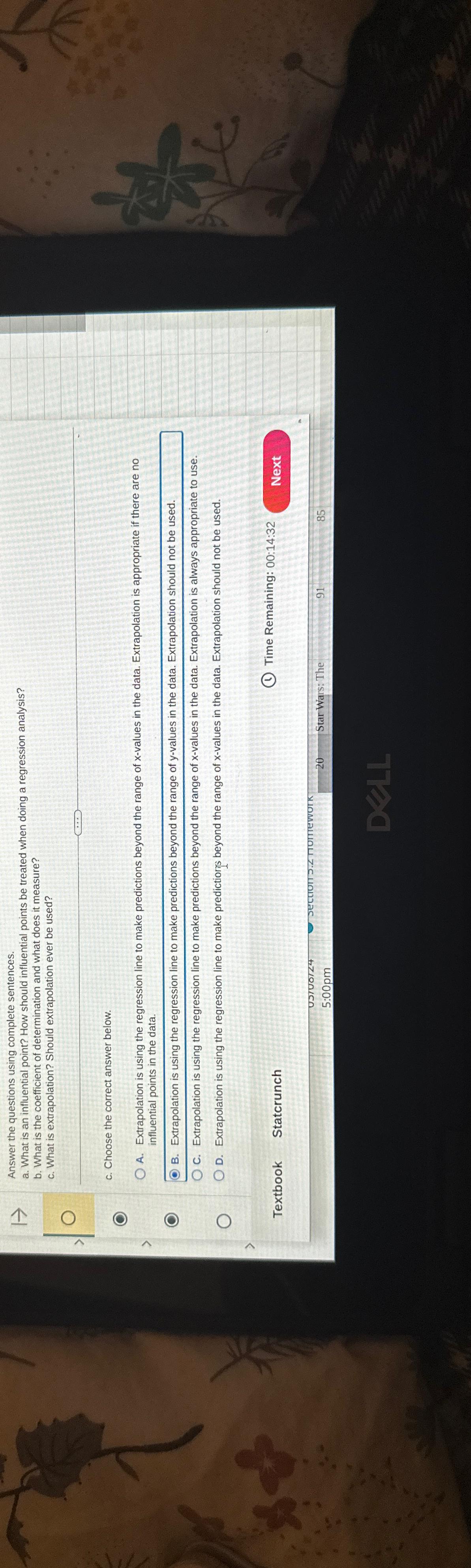 Solved What is extrapolation should it ever be used | Chegg.com