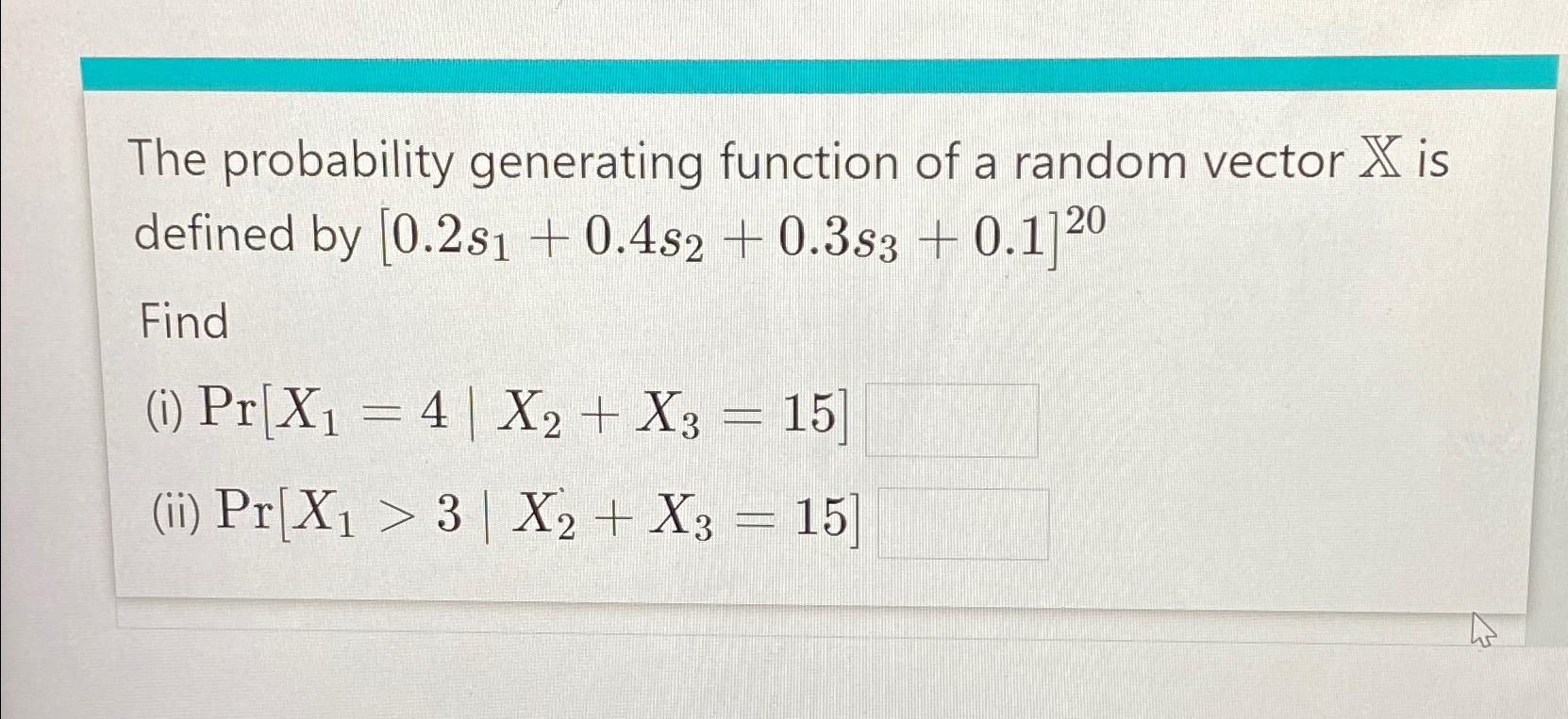 Solved The probability generating function of a random | Chegg.com
