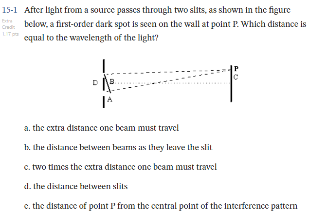 Solved 15-1 ﻿After light from a source passes through two | Chegg.com