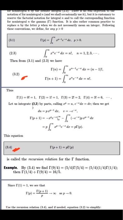 Solved Use the recursion relation (3.4), and if needed, | Chegg.com