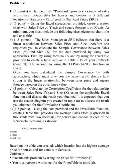 Instructions: A. Solve problems #1 and #2 by using | Chegg.com