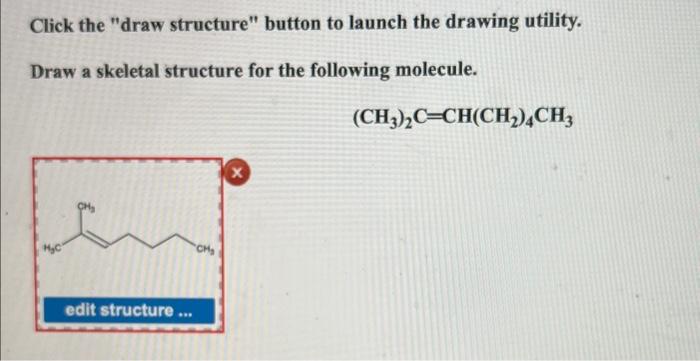 Solved Click the "draw structure" button to launch the | Chegg.com