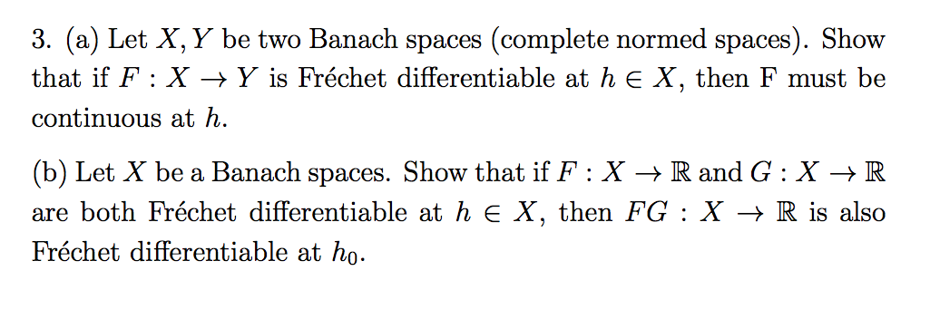 Solved (a) ﻿Let x,Y ﻿be two Banach spaces (complete normed | Chegg.com