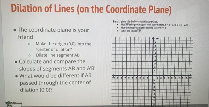 Solved Dilation of Triangles (on the Coordinate Plane) 1. | Chegg.com