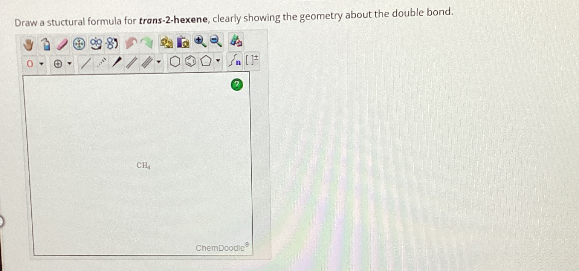 Draw a stuctural formula for trans-2-hexene, clearly | Chegg.com