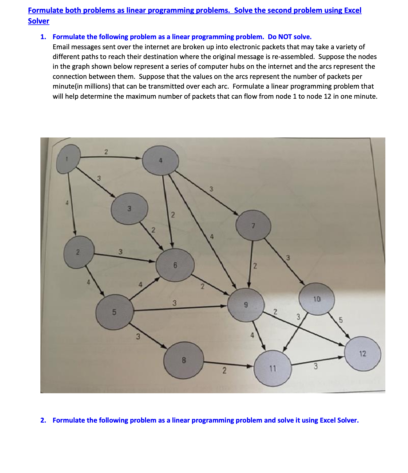 Formulate both problems as linear programming | Chegg.com