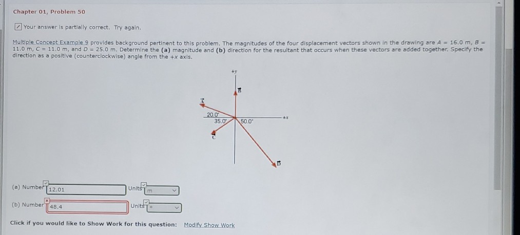 Solved Chapter 01, Problem 50 Your answer is partially | Chegg.com
