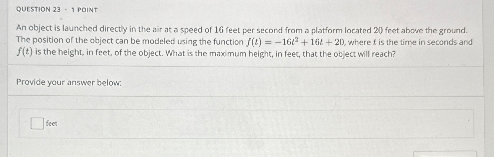 Solved Question 23 1 ﻿pointan Object Is Launched Directly 