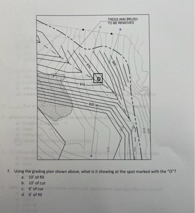 Solved 7. Using the grading plan shown above, what is it | Chegg.com