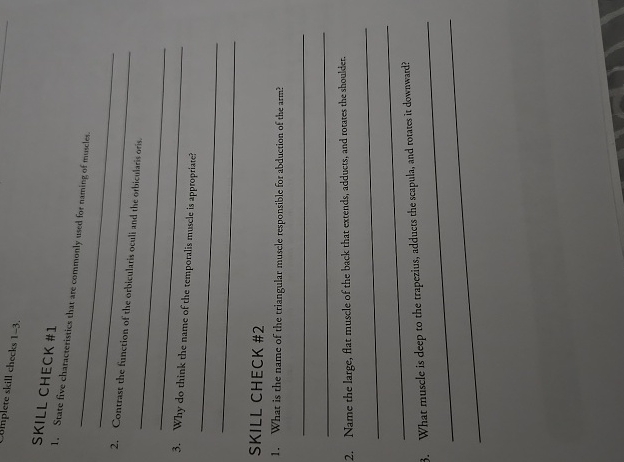 Solved SKILL CHECK#1State five characteristics that are | Chegg.com