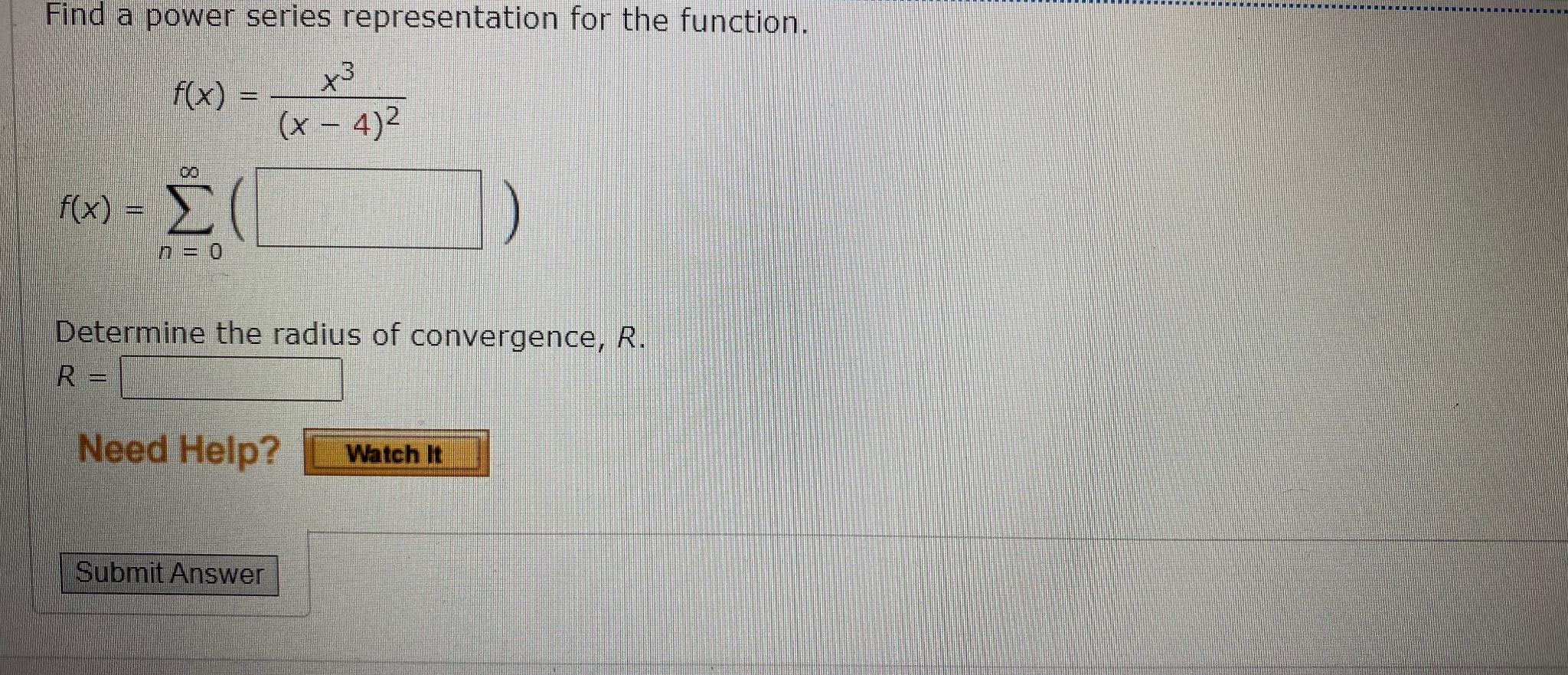 Solved Find a power series representation for the | Chegg.com