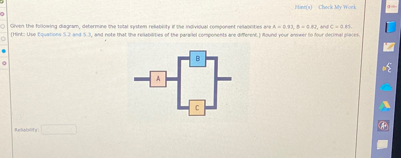 Solved Hint(s) ﻿Check My WorkGiven the following diagram, | Chegg.com
