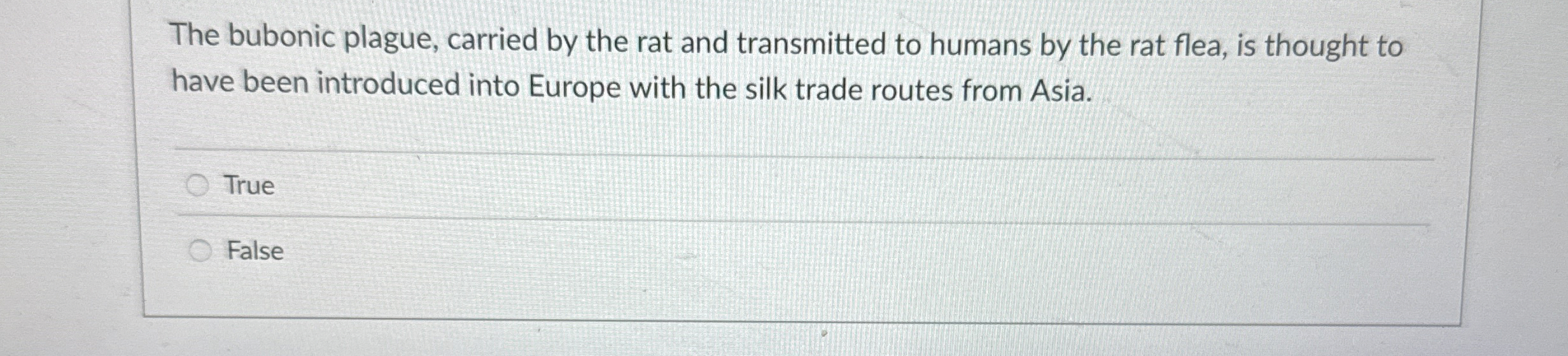 Solved The bubonic plague, carried by the rat and | Chegg.com