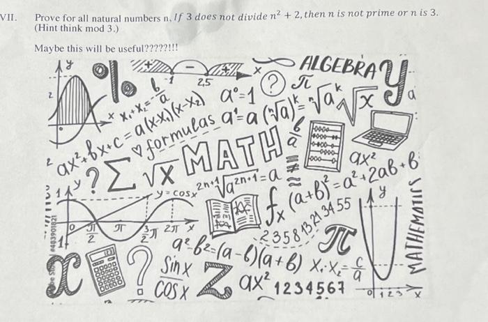 Solved Prove for all natural numbers n, If 3 does not divide | Chegg.com