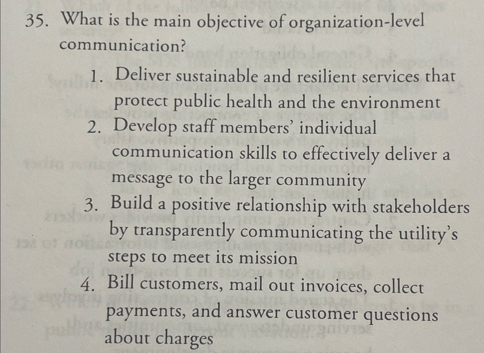 Solved What is the main objective of organization-level | Chegg.com