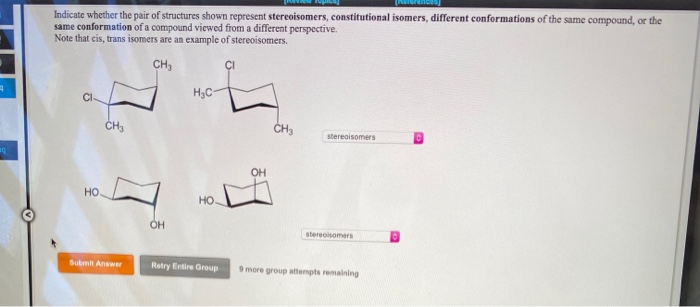 Solved Indicate whether the pair of structures shown | Chegg.com