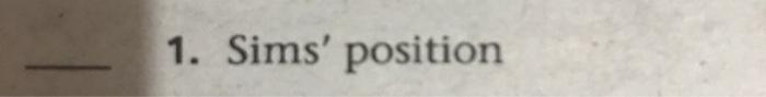 Solved 1. Sims' position | Chegg.com
