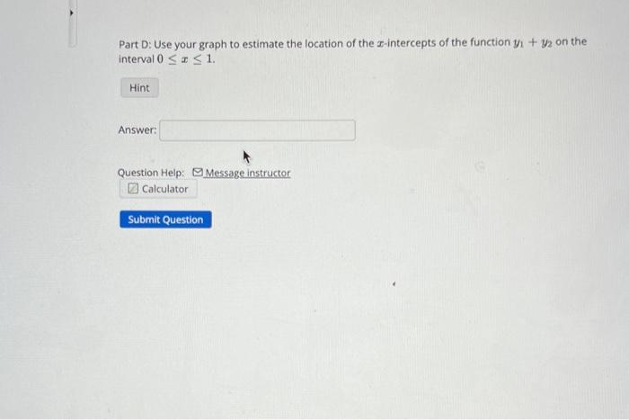 Solved Part C : Use the options below to describe the graph | Chegg.com