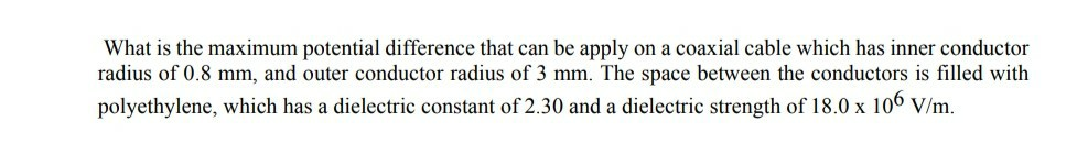 Solved What is the maximum potential difference that can be | Chegg.com