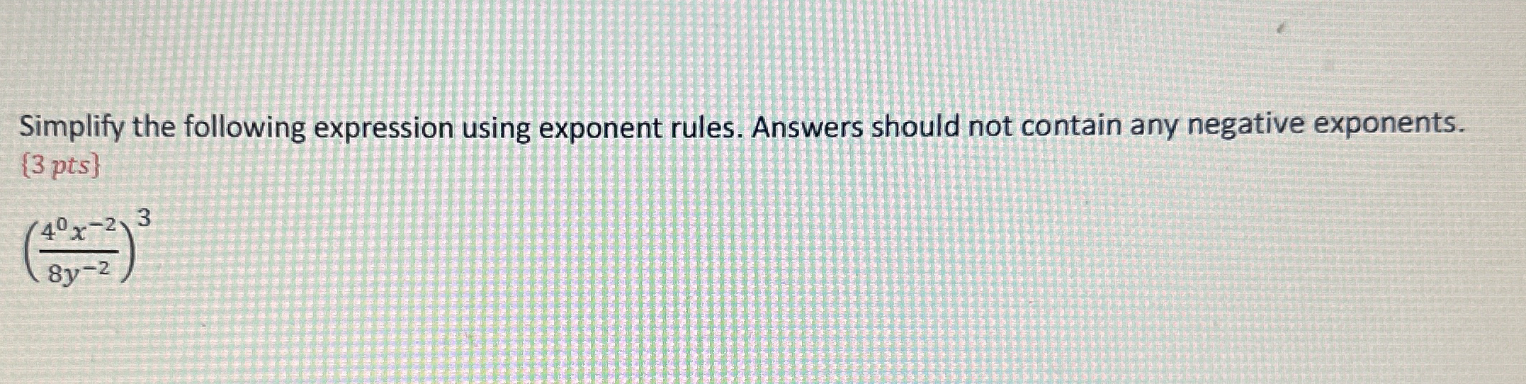 Solved Simplify the following expression using exponent | Chegg.com