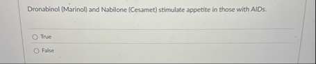 Solved Dronabinol (Marinol) ﻿and Nabilone (Cesamet) | Chegg.com