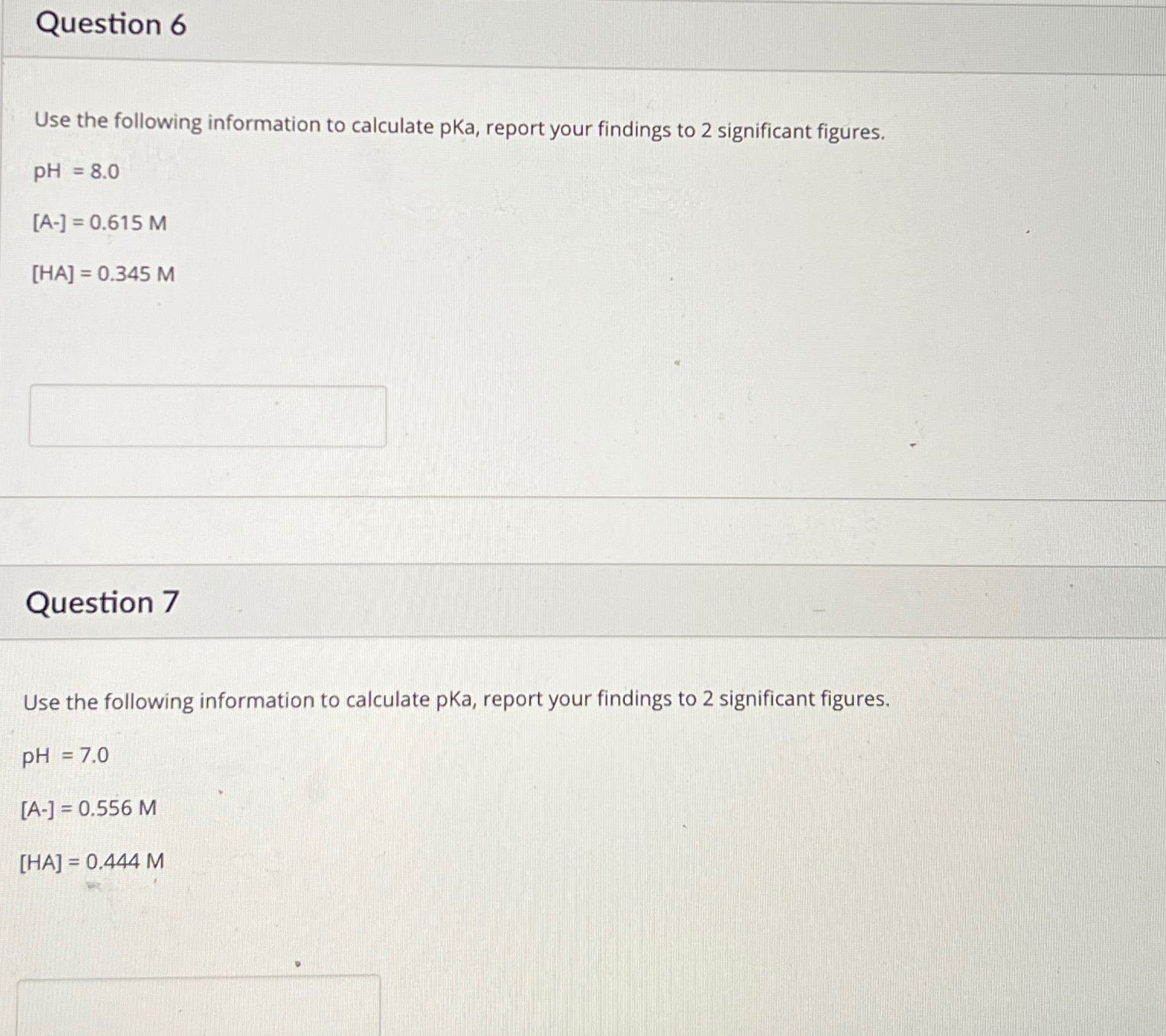 Solved Question 6Use the following information to calculate | Chegg.com
