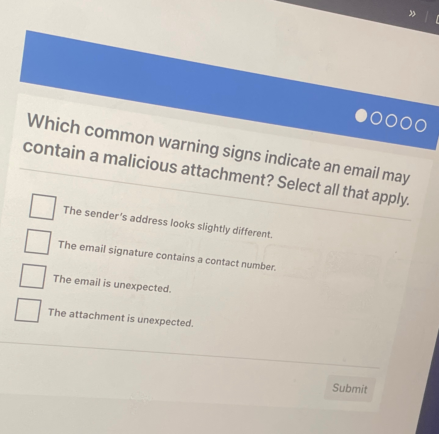 Solved Which common warning signs indicate an email may | Chegg.com