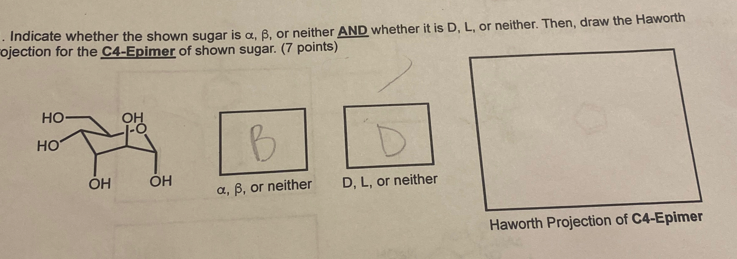 Solved Indicate whether the shown sugar is α,β, ﻿or neither | Chegg.com