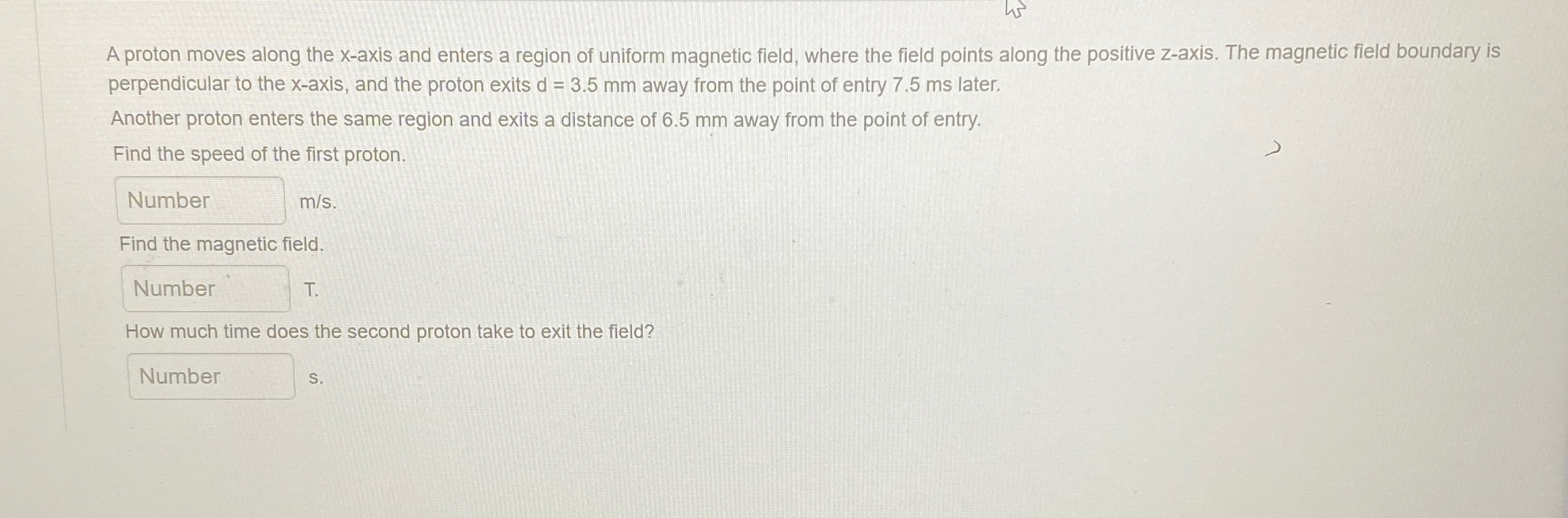 Solved A proton moves along the x-axis and enters a region | Chegg.com
