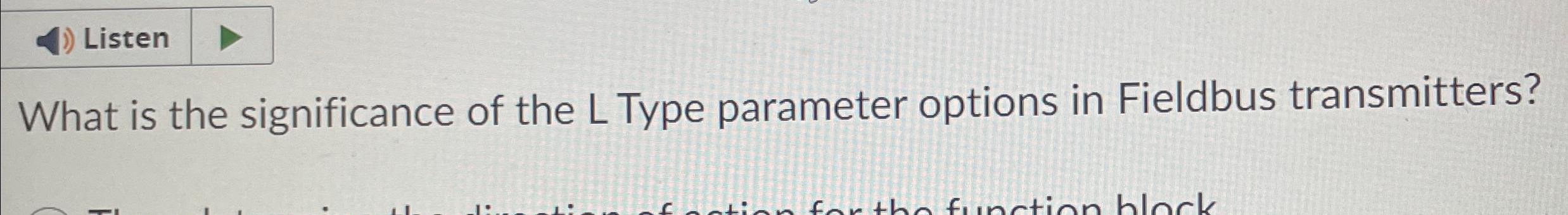 Solved What is the significance of the L Type parameter | Chegg.com