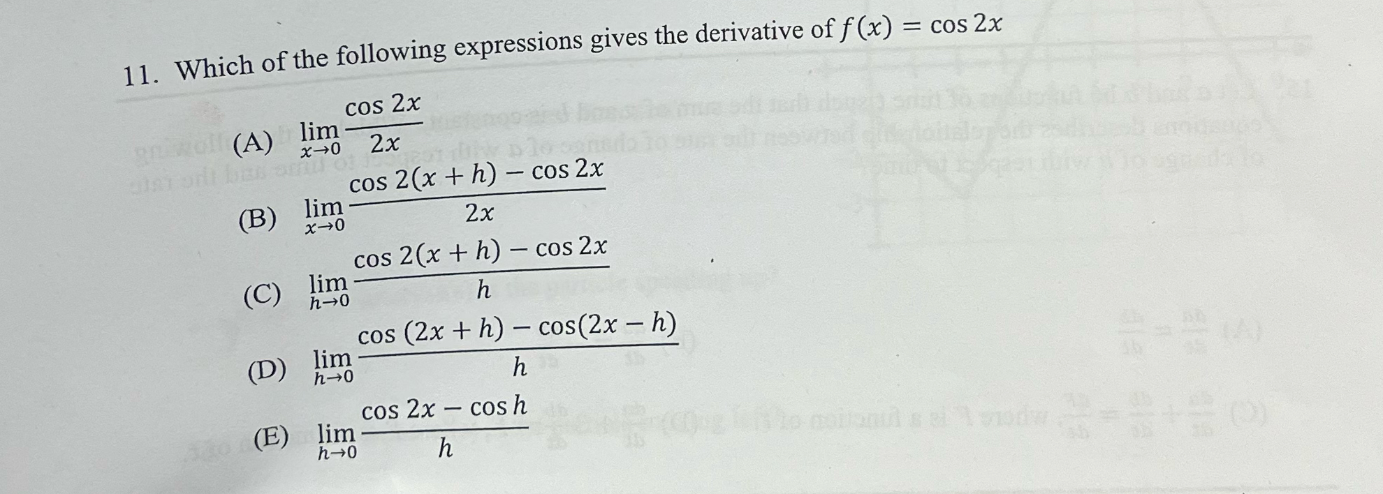 Solved Which of the following expressions gives the | Chegg.com
