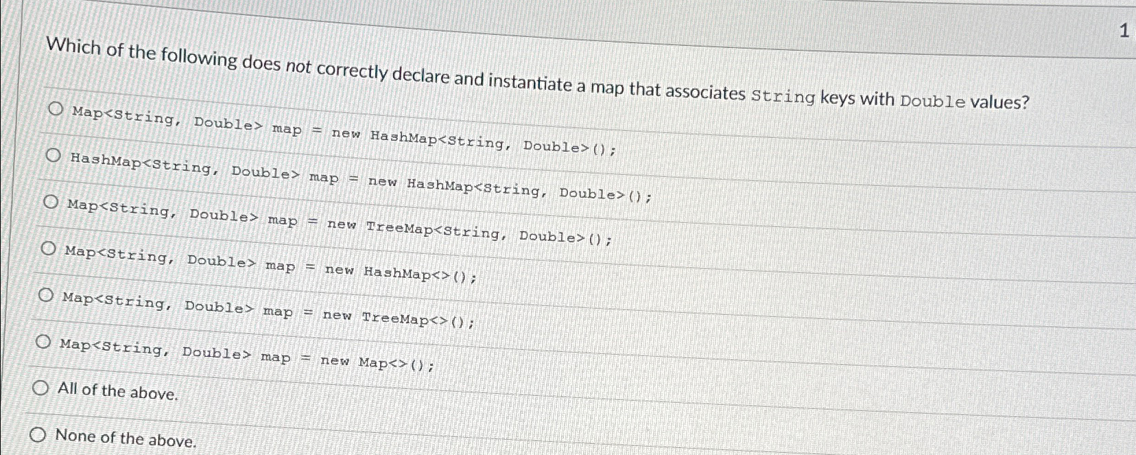 Solved Which of the following does not correctly declare and | Chegg.com