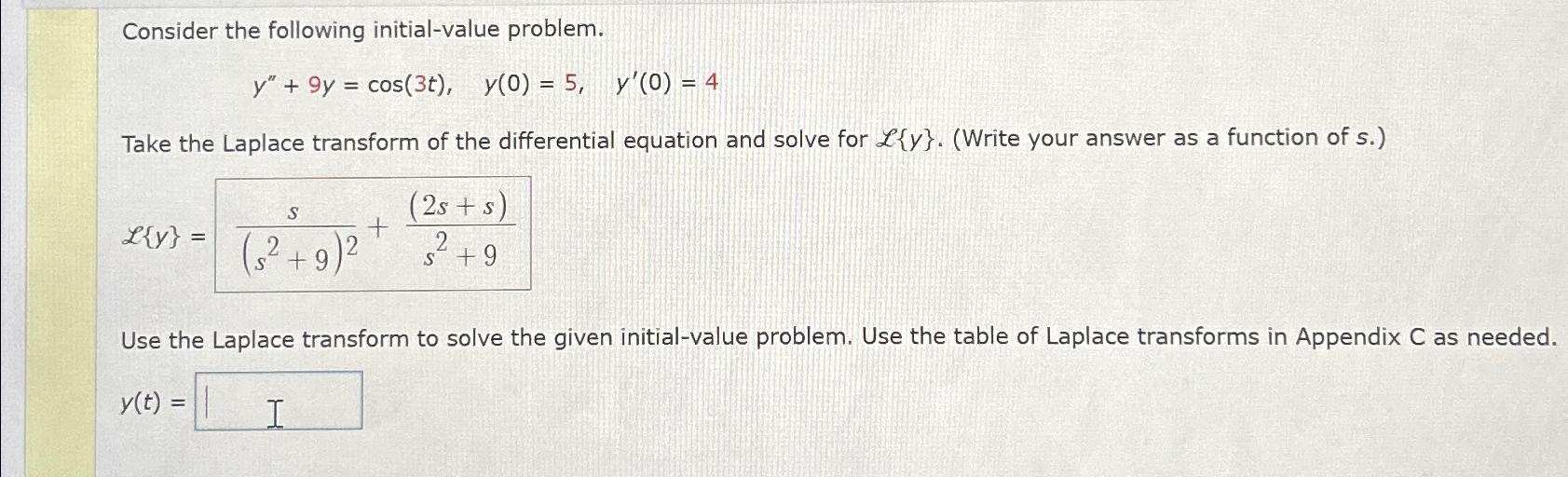 Solved Consider the following initial-value | Chegg.com