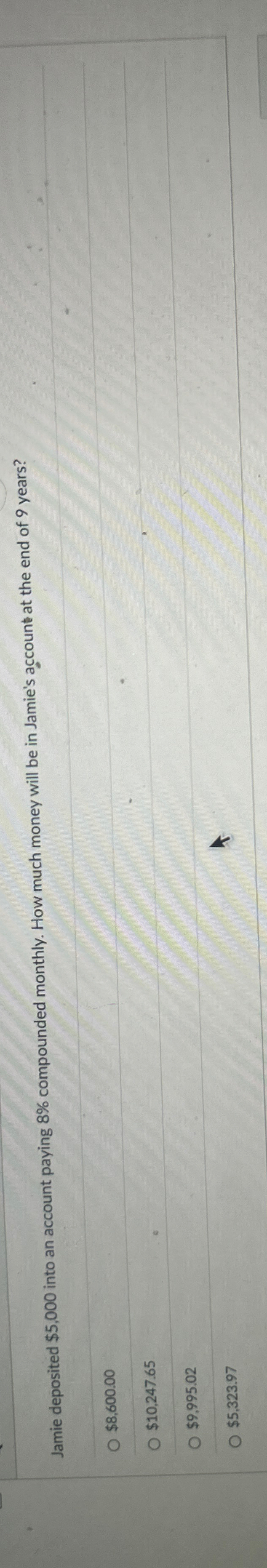 Solved Jamie deposited $5,000 ﻿into an account paying 8% | Chegg.com