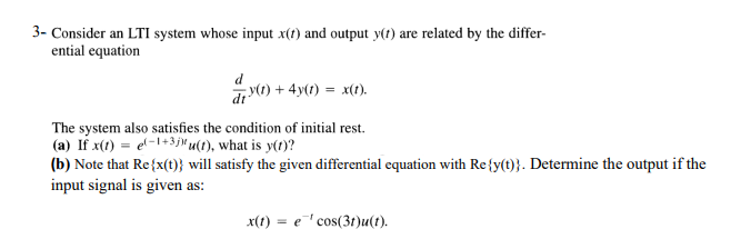 Solved Solve both equations without using laplace ﻿Consider | Chegg.com