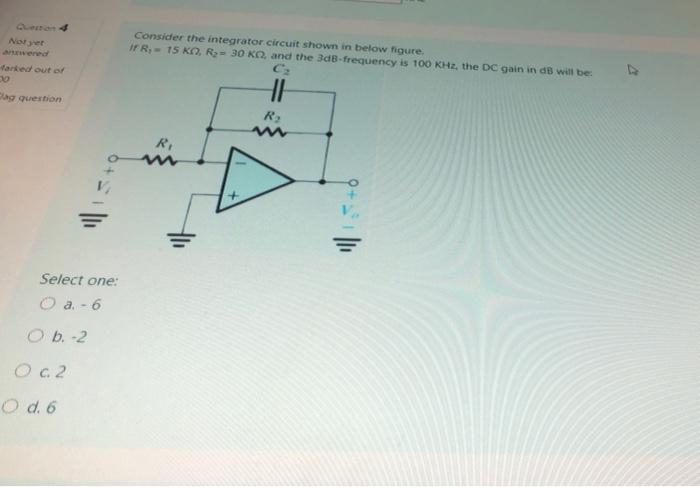 Solved Note Consider the integrator circuit shown in below | Chegg.com