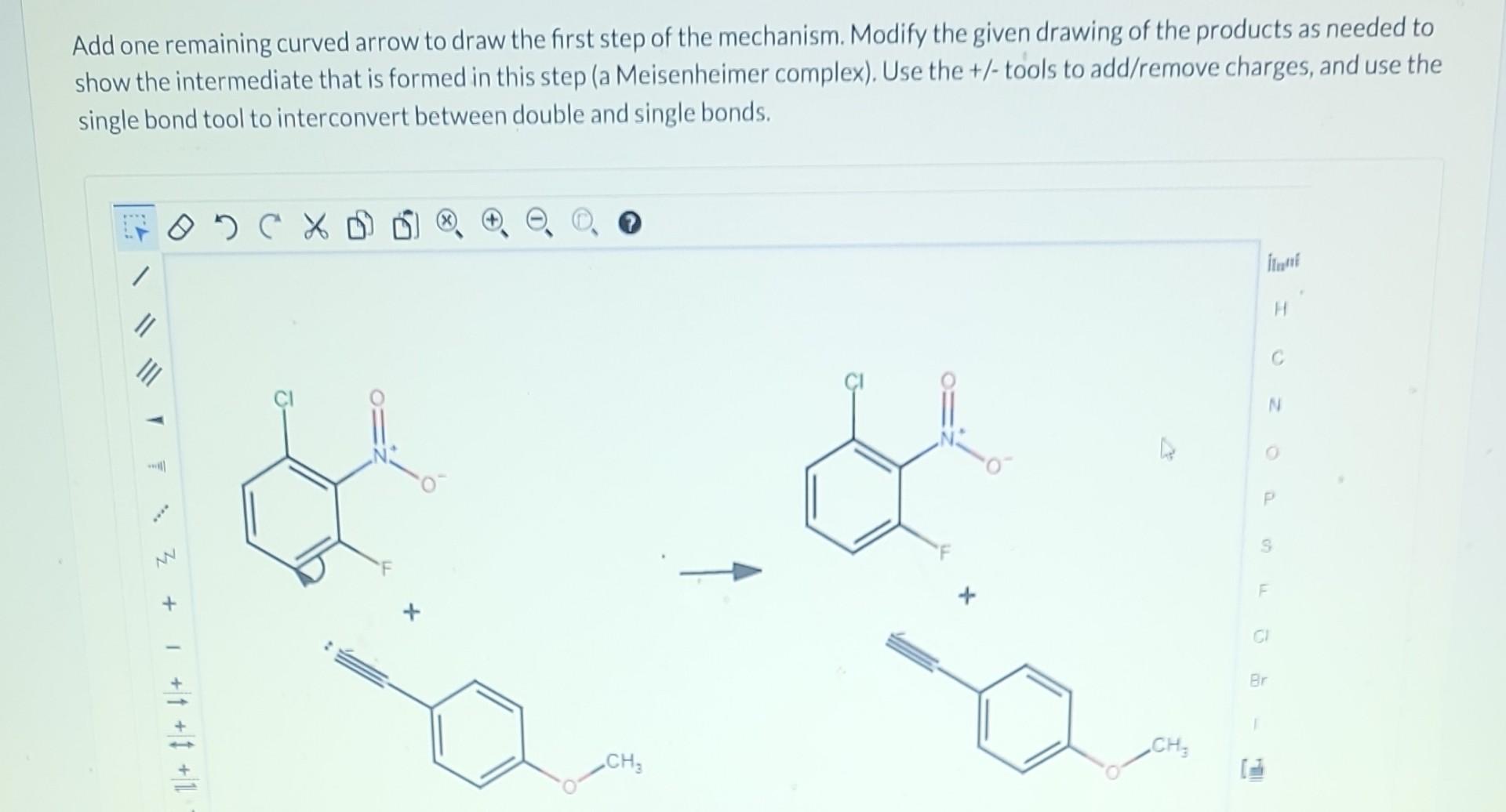 Solved Add one remaining curved arrow to draw the first step | Chegg.com