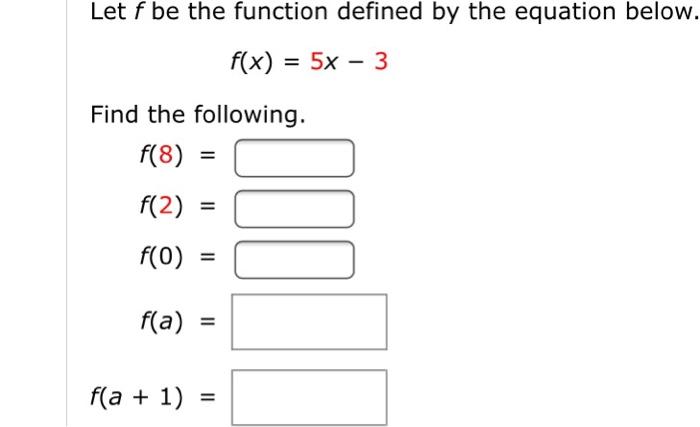 Solved Let f be the function defined by the equation below. | Chegg.com