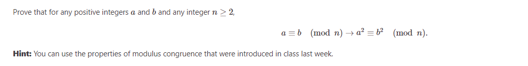 Solved Prove that for any positive integers a and b ﻿and any | Chegg.com