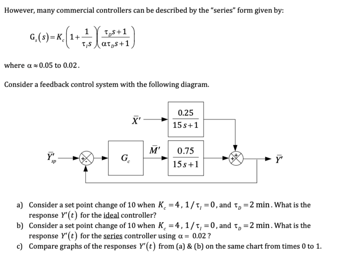 Solved However, many commercial controllers can be | Chegg.com