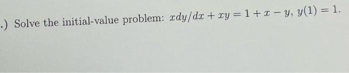 Solved Solve the initial-value problem: | Chegg.com