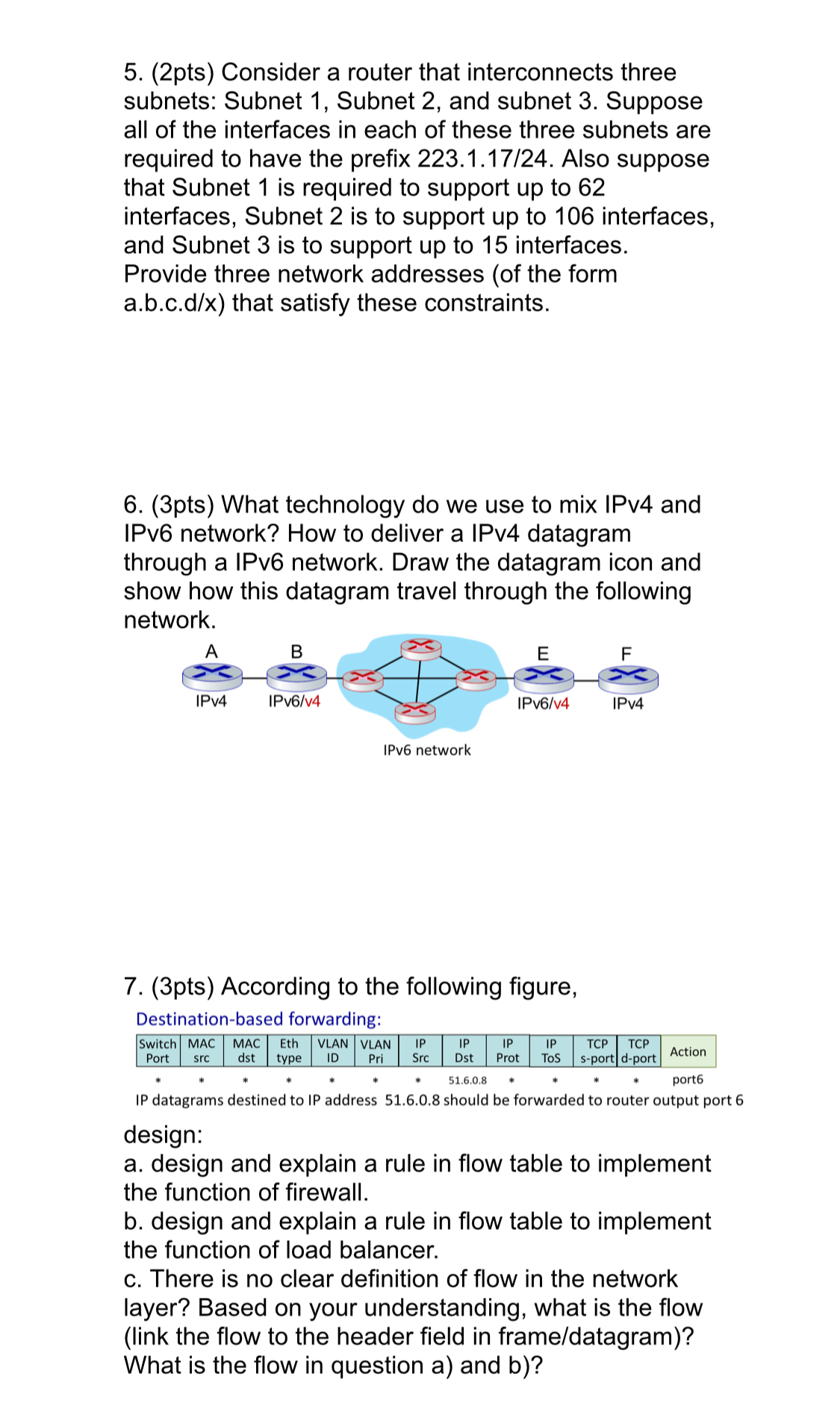 Solved (2pts) ﻿Consider a router that interconnects three | Chegg.com