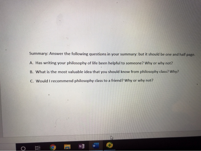 Summary: Answer the following questions in your | Chegg.com