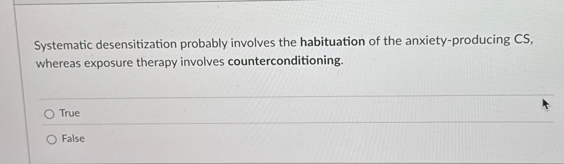 Solved Systematic desensitization probably involves the | Chegg.com