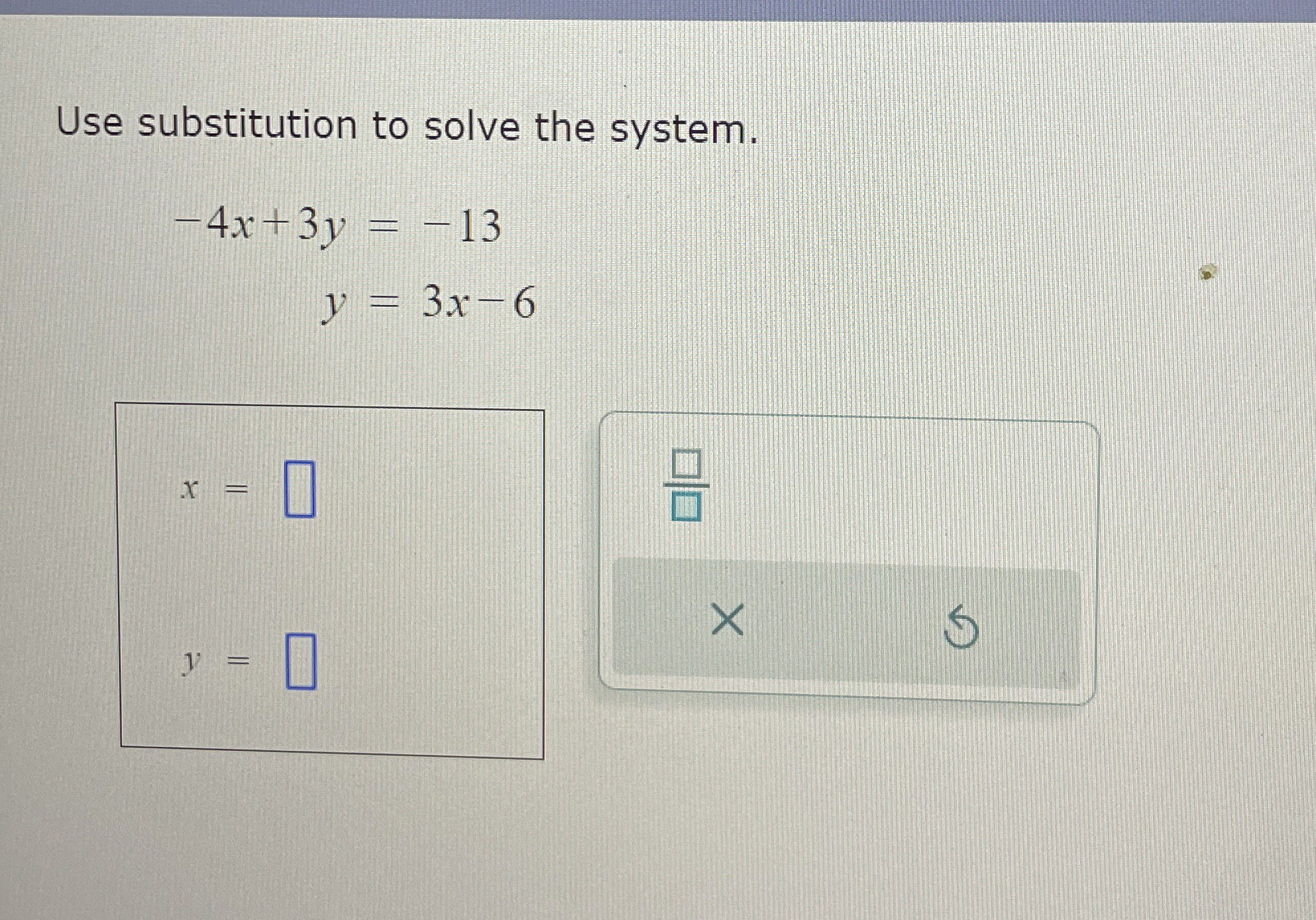 Solved Use substitution to solve the | Chegg.com