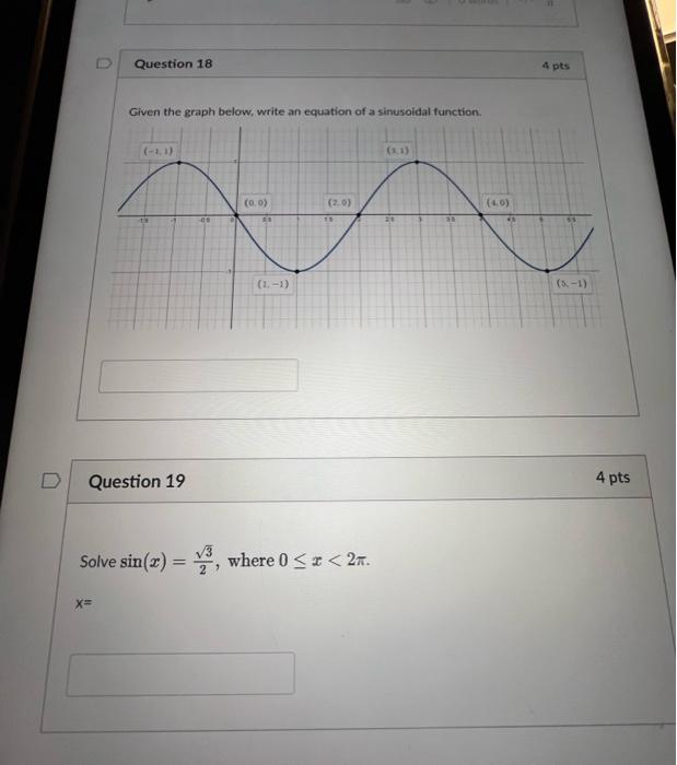 Solved Given the graph below, write an equation of a | Chegg.com